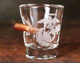 Benshot USMC EGA marines Rocks Glass 11oz | Etsy