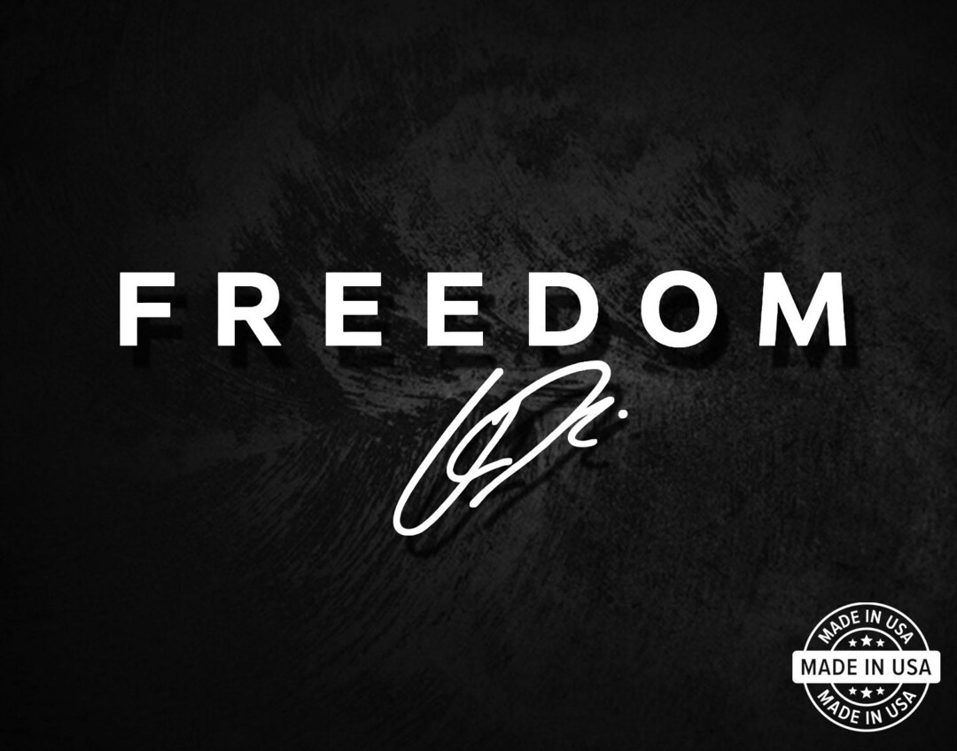 FREEDOM Charlie Kirk Autograph Decal / Vinyl Die Cut Window Sticker - Etsy