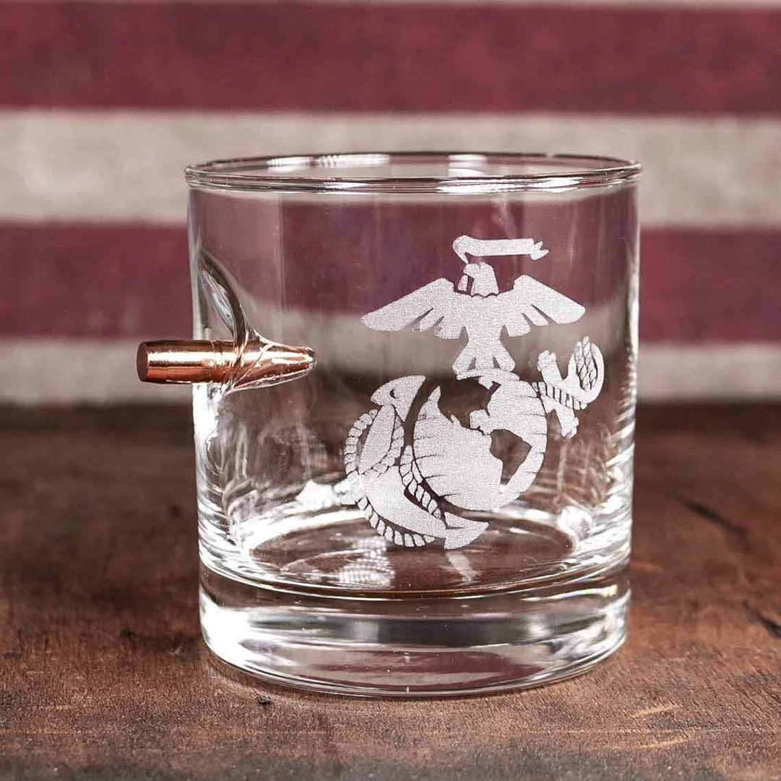 Benshot USMC EGA marines Rocks Glass 11oz | Etsy