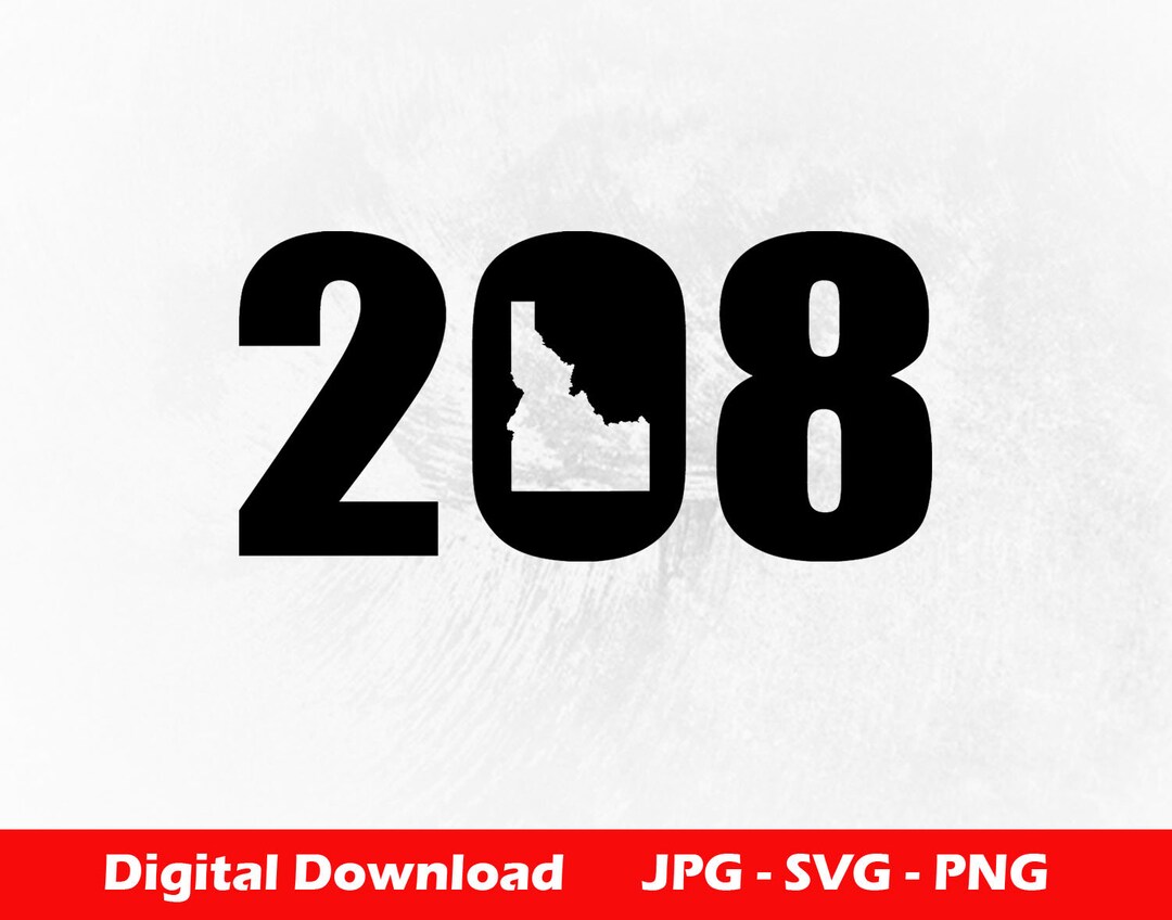 208 Idaho Design - PNG, SVG, JPG Digital Download / Idaho, Idaho State ...