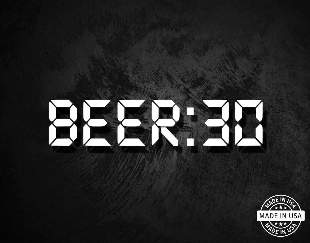 BEER:30 Clock Vinyl Die Cut Window Decal / Sticker - Etsy