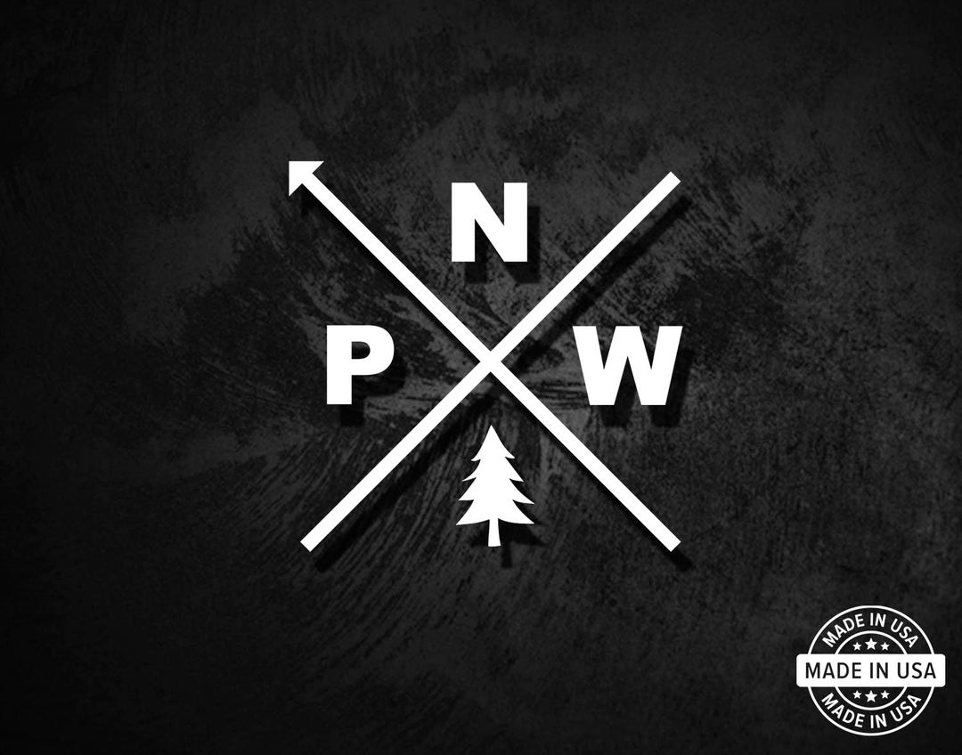 PNW pacific Northwest Pine Tree Vinyl Die Cut Decal - Etsy