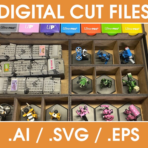 Laser Cut Files Board Game Organiser - Etsy