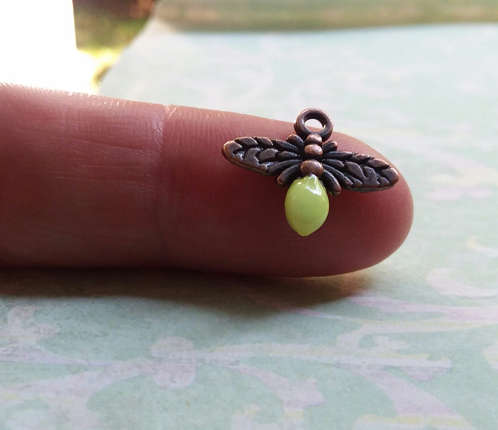 Glowing Firefly Charms Copper With White Abdomens 5 per Pack - Etsy