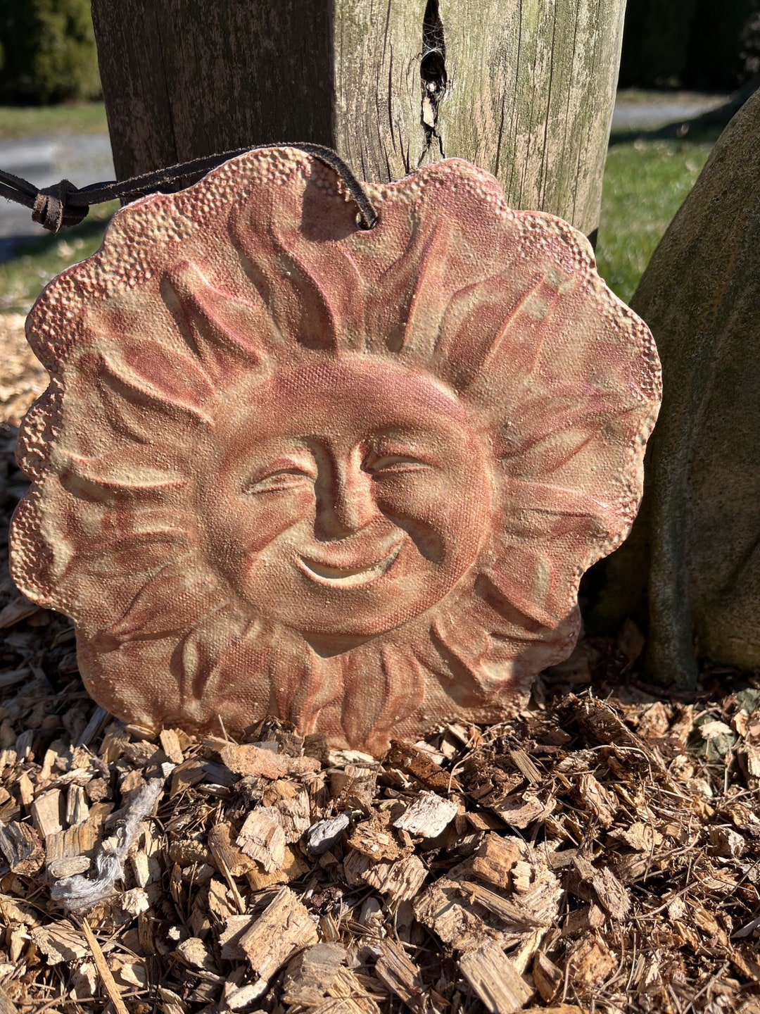 Pottery Sun Face Wall Plaque - Etsy