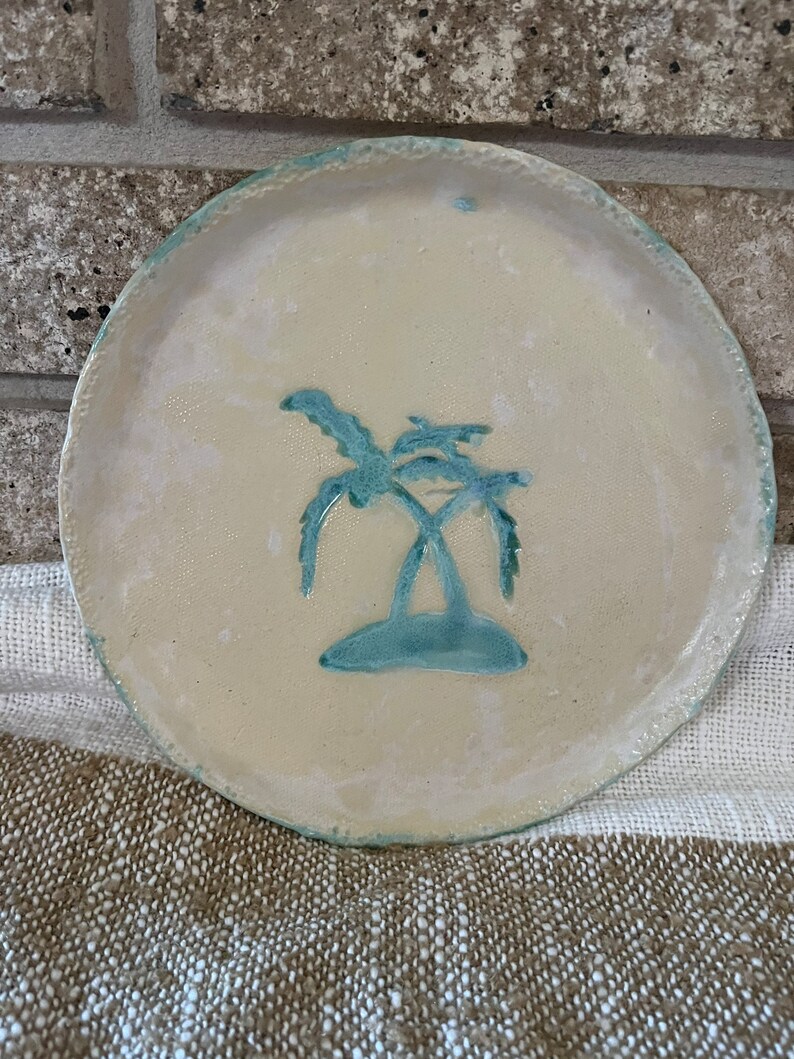 Palm Tree Plate - Etsy