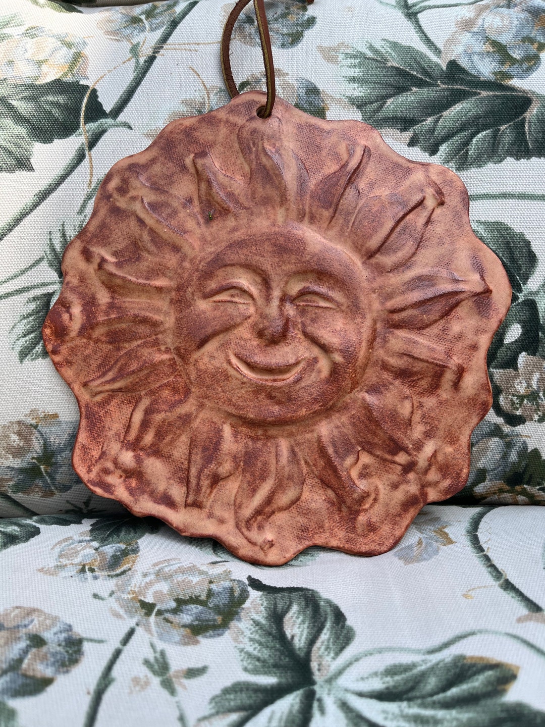 Pottery Sun Face Wall Plaque - Etsy
