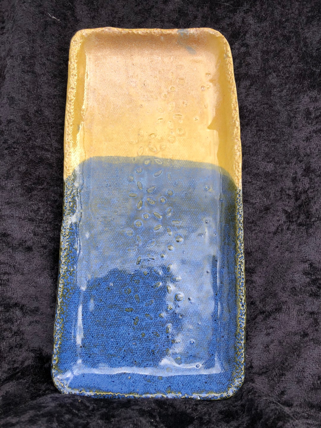 Two Tone Pottery Plate/dish - Etsy