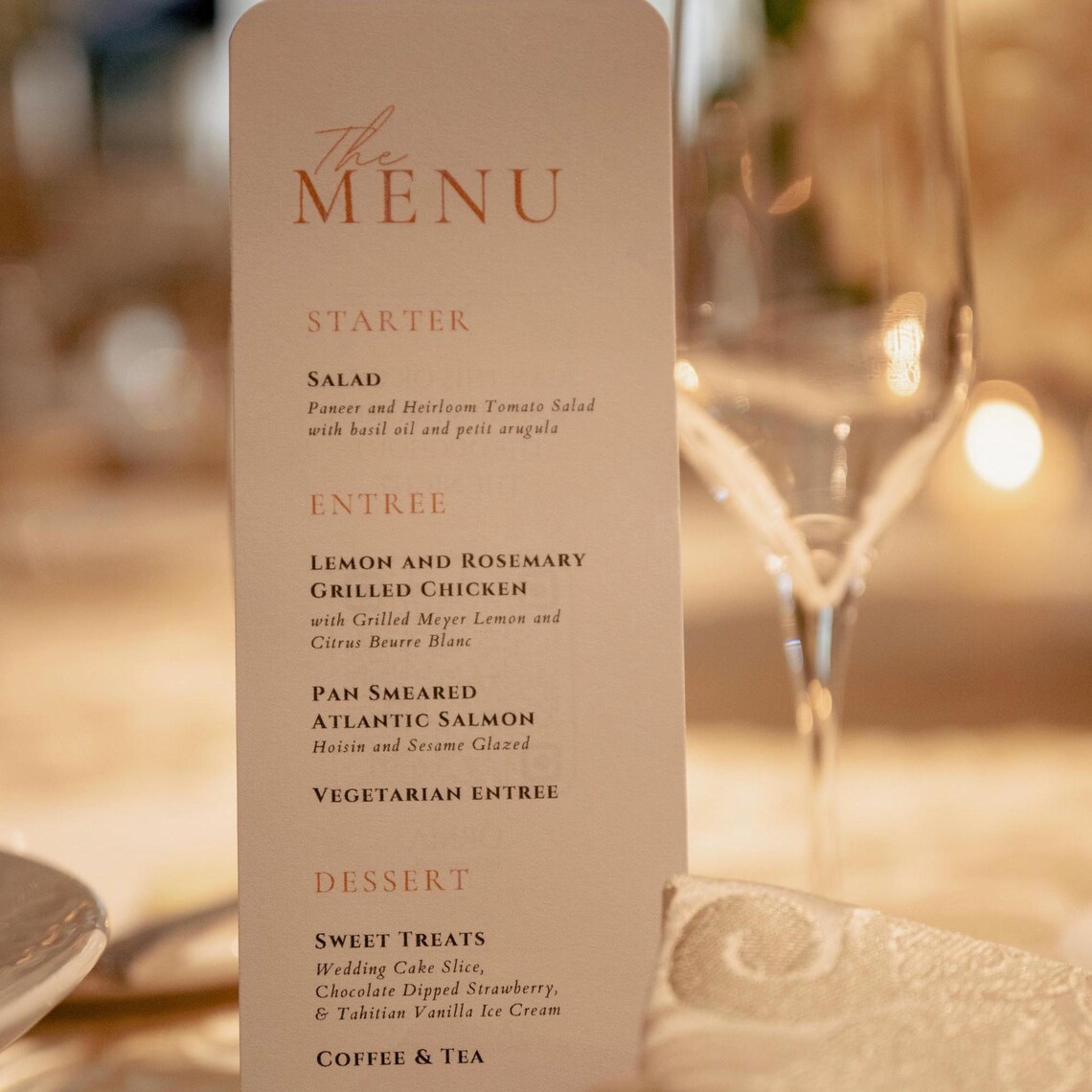 Bulk - Elegant Wedding Menus - Customizable - Etsy UK