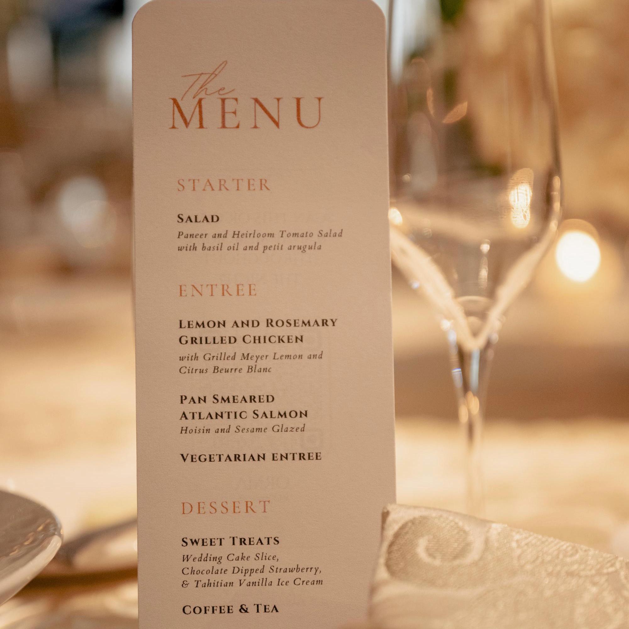 Bulk - Elegant Wedding Menus - Customizable - Etsy UK