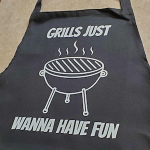 Funny BBQ Apron: Grills Just Wanna Have Fun - Chef Gift - Etsy