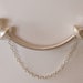 Modern Necklace in Sterling Silver With Matte Finish and Leather Cord ...