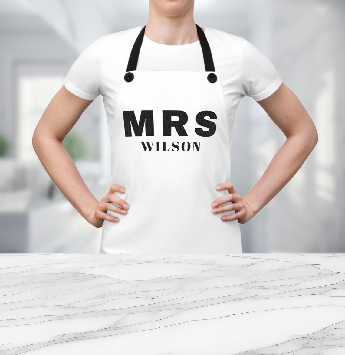 Wedding Day Mr Mrs Aprons, Personalized Matching Couple Apron, Custom ...