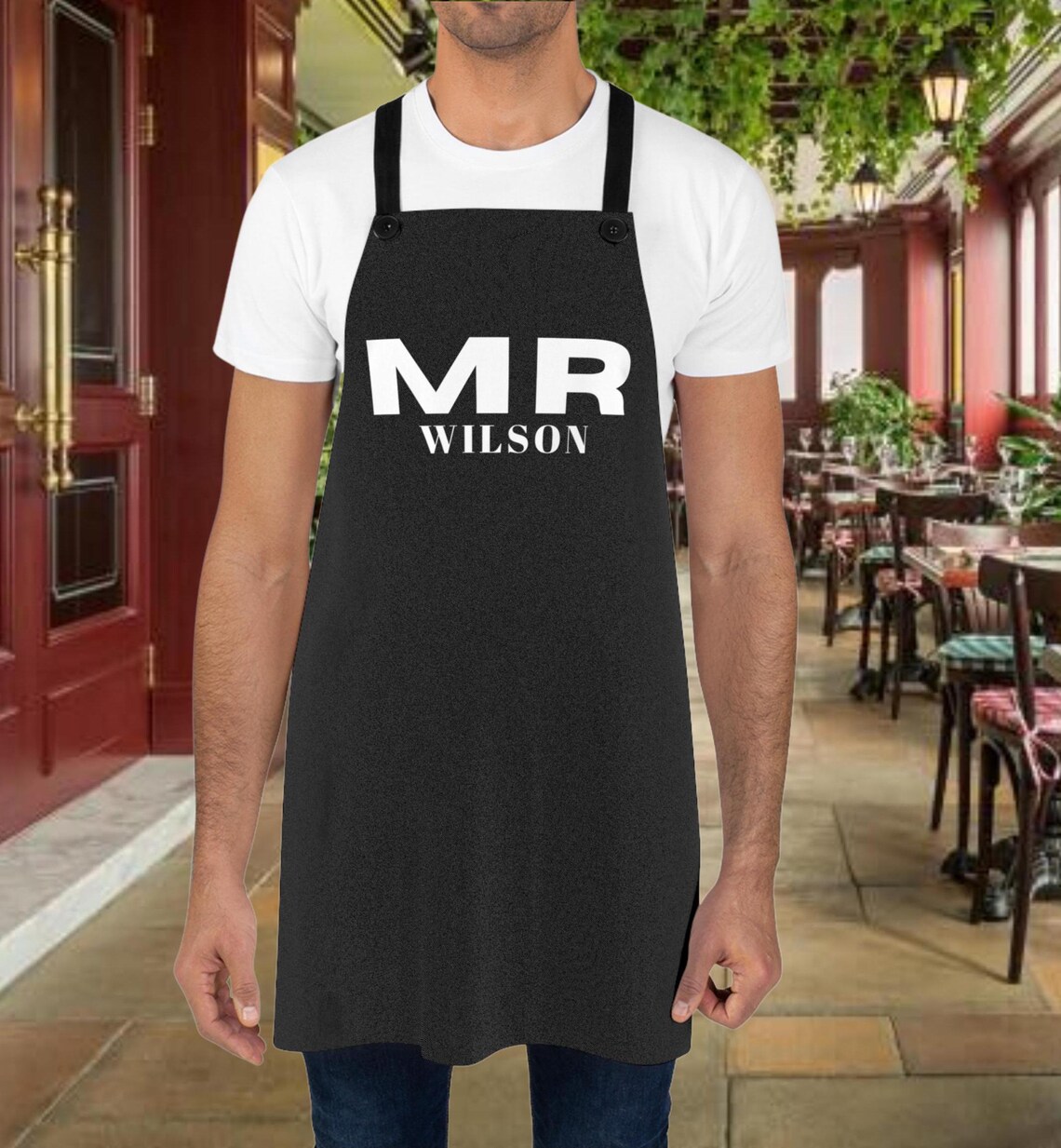 Wedding Day Mr Mrs Aprons, Personalized Matching Couple Apron, Custom ...