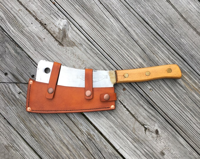 Vintage Craftsman Meat Cleaver With Leather Sheath - Etsy