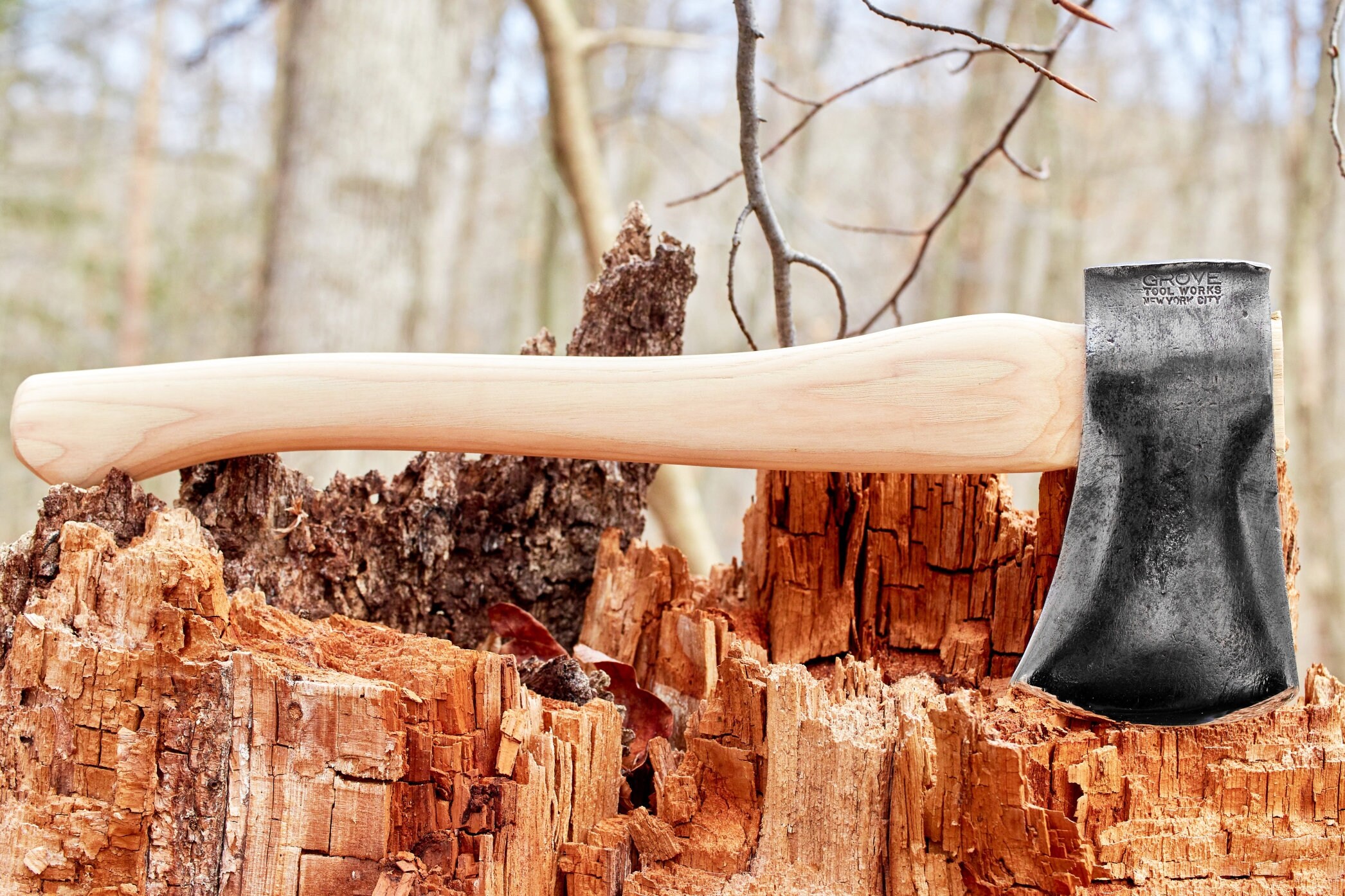 Vintage Hatchet Grove Tool Works New York City with leather sheath and ...