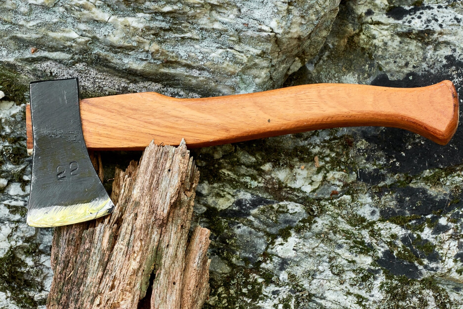 Small hatchet with leather sheath