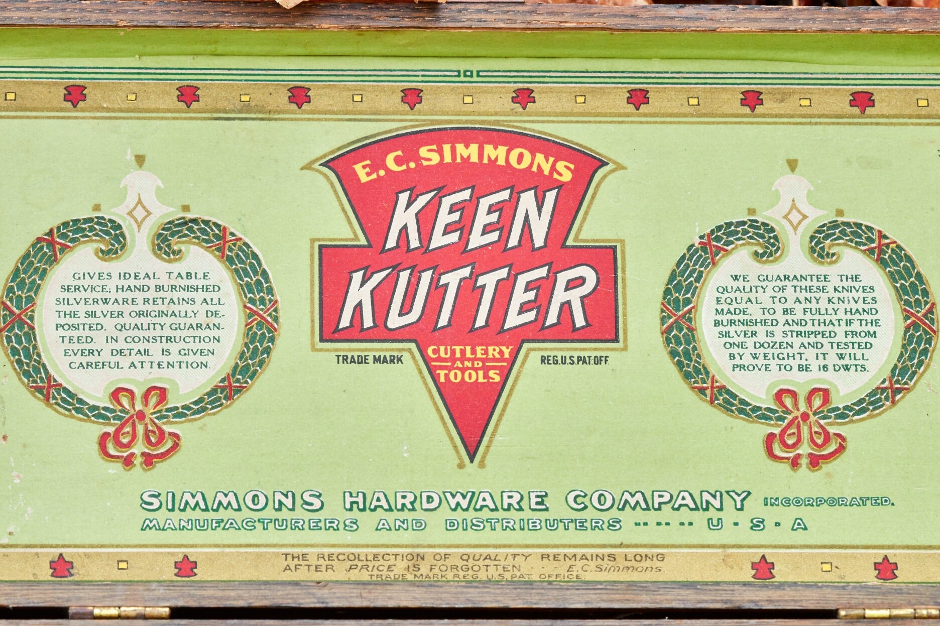 Vintage Cutlery Keen Kutter 4 pc cutlery in wooden Keen Kutter Box ...