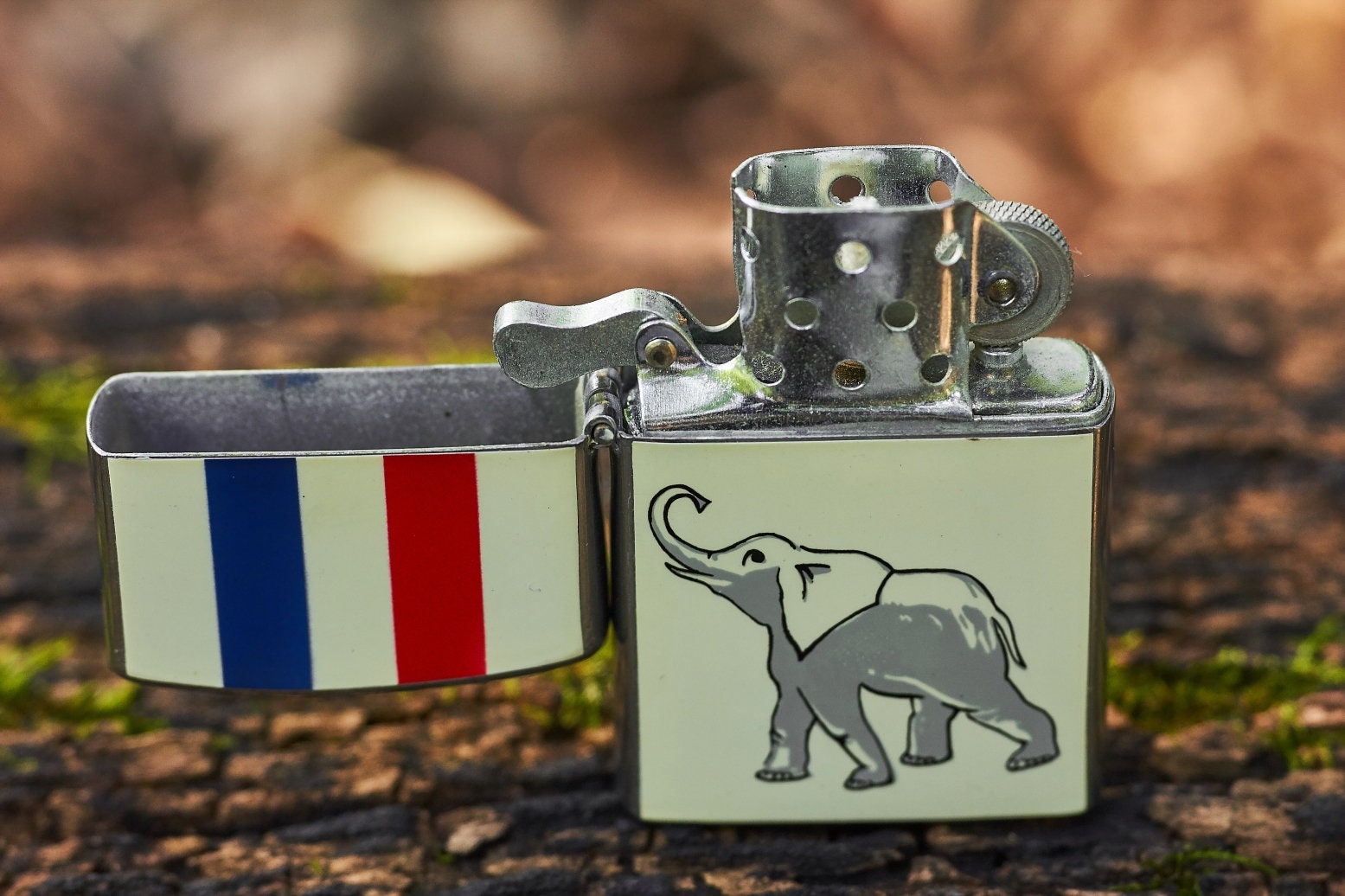 Vintage Amico lighter unfired with Elephant 1964 with original box