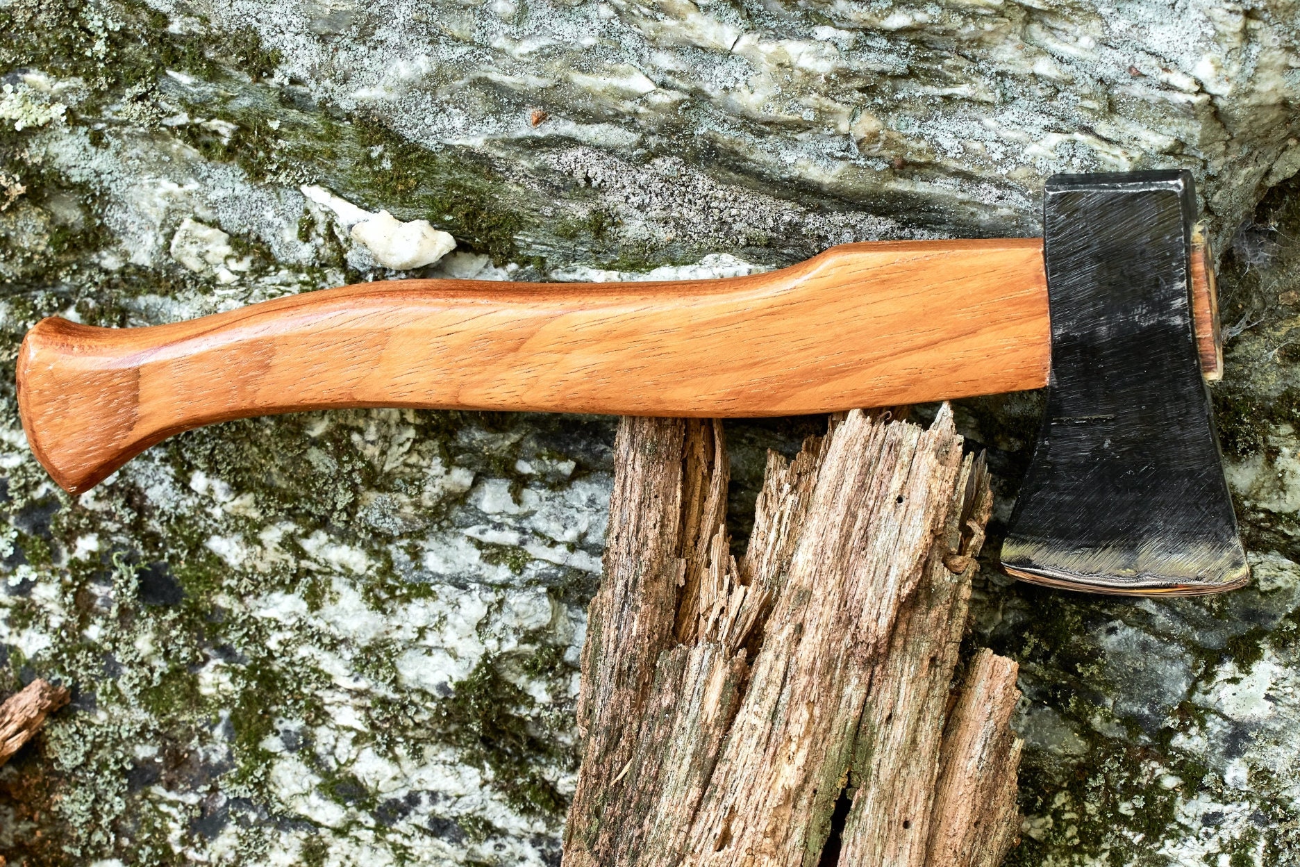 Small hatchet with leather sheath