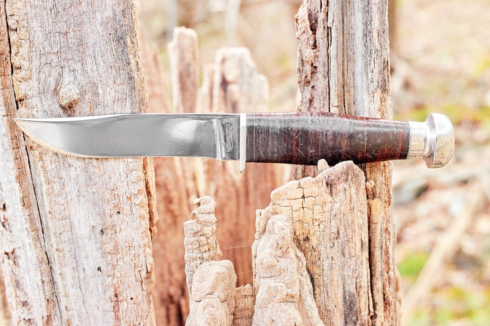 Vintage Cattaraugus Fixed Blade Knife With Handmade Leather Sheath - Etsy