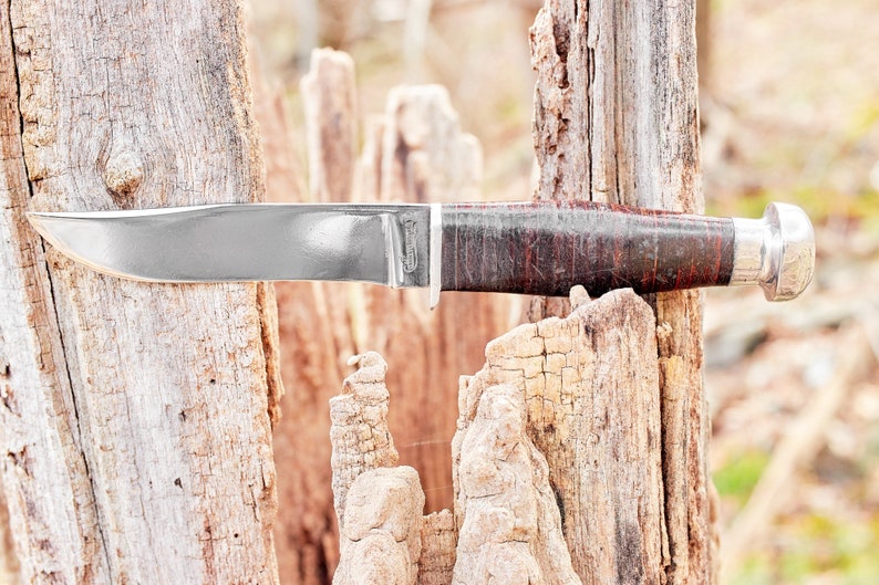 Vintage Cattaraugus Fixed Blade Knife With Handmade Leather Sheath - Etsy