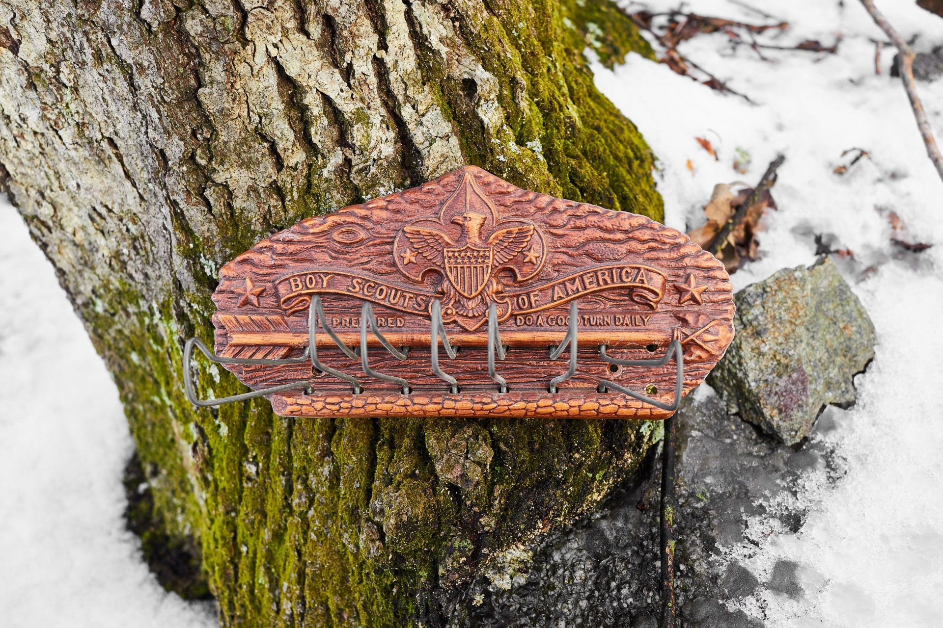 Vintage Boy Scout tie rack or neckerchief rack