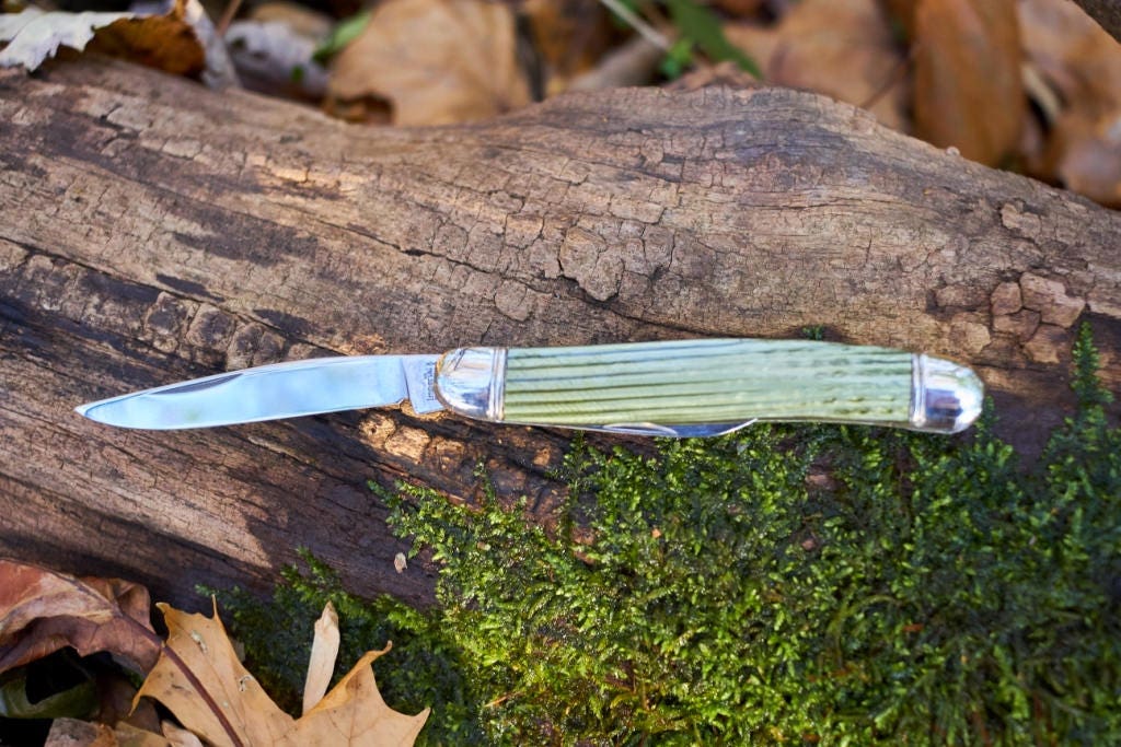 Vintage Green Imperial pocket knife 2 blade rare color