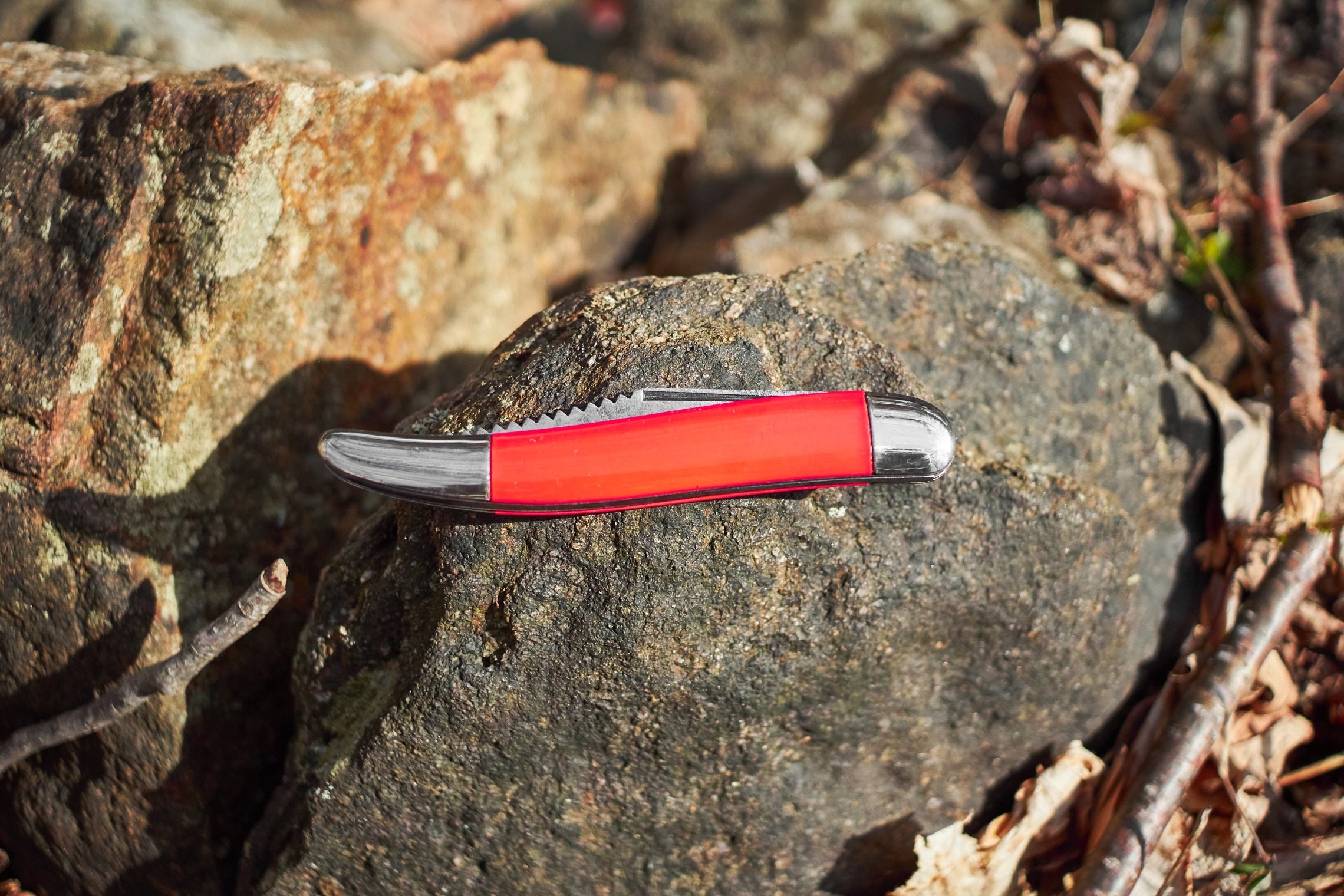 Vintage Hammer Brand single blade pocket knife Red