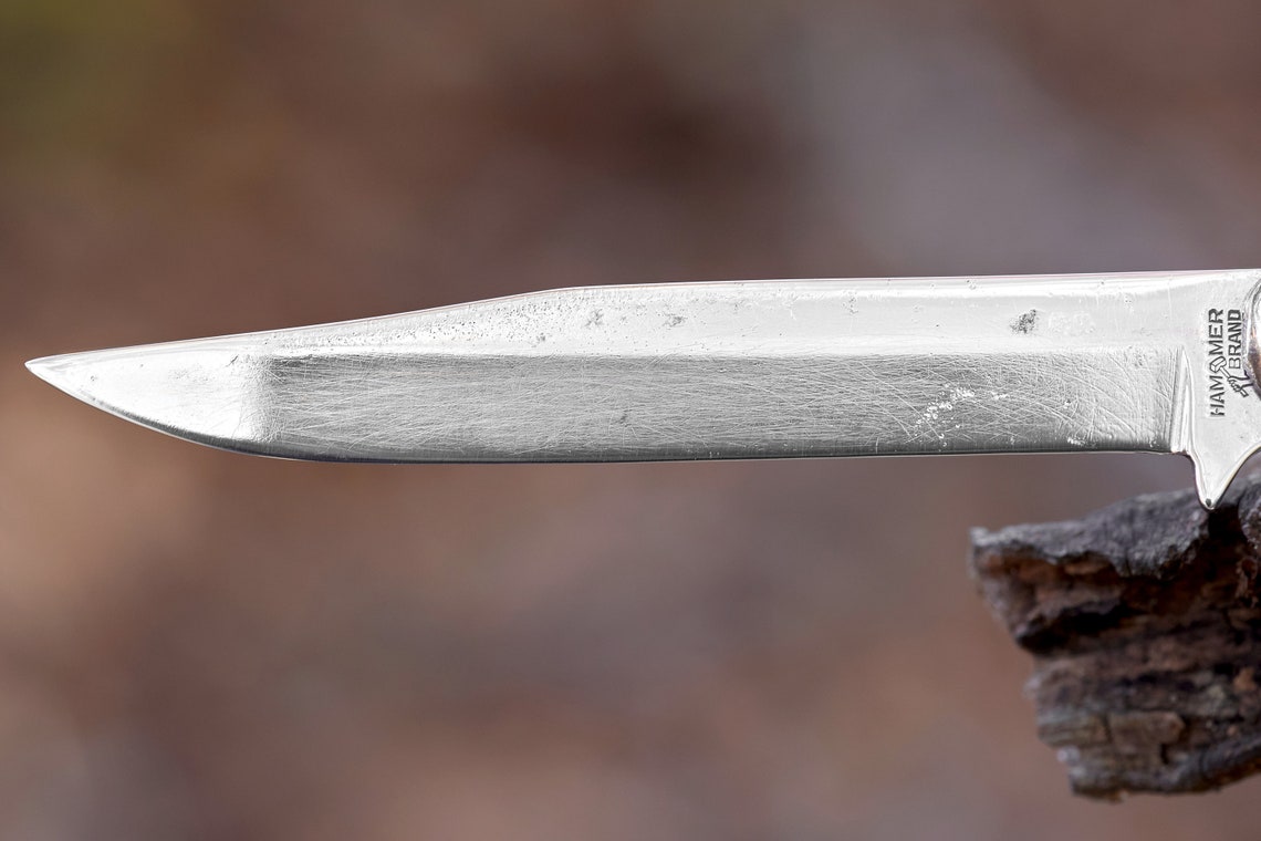 Hammer Brand Fixed Blade Knife With Handmade Leather Sheath - Etsy