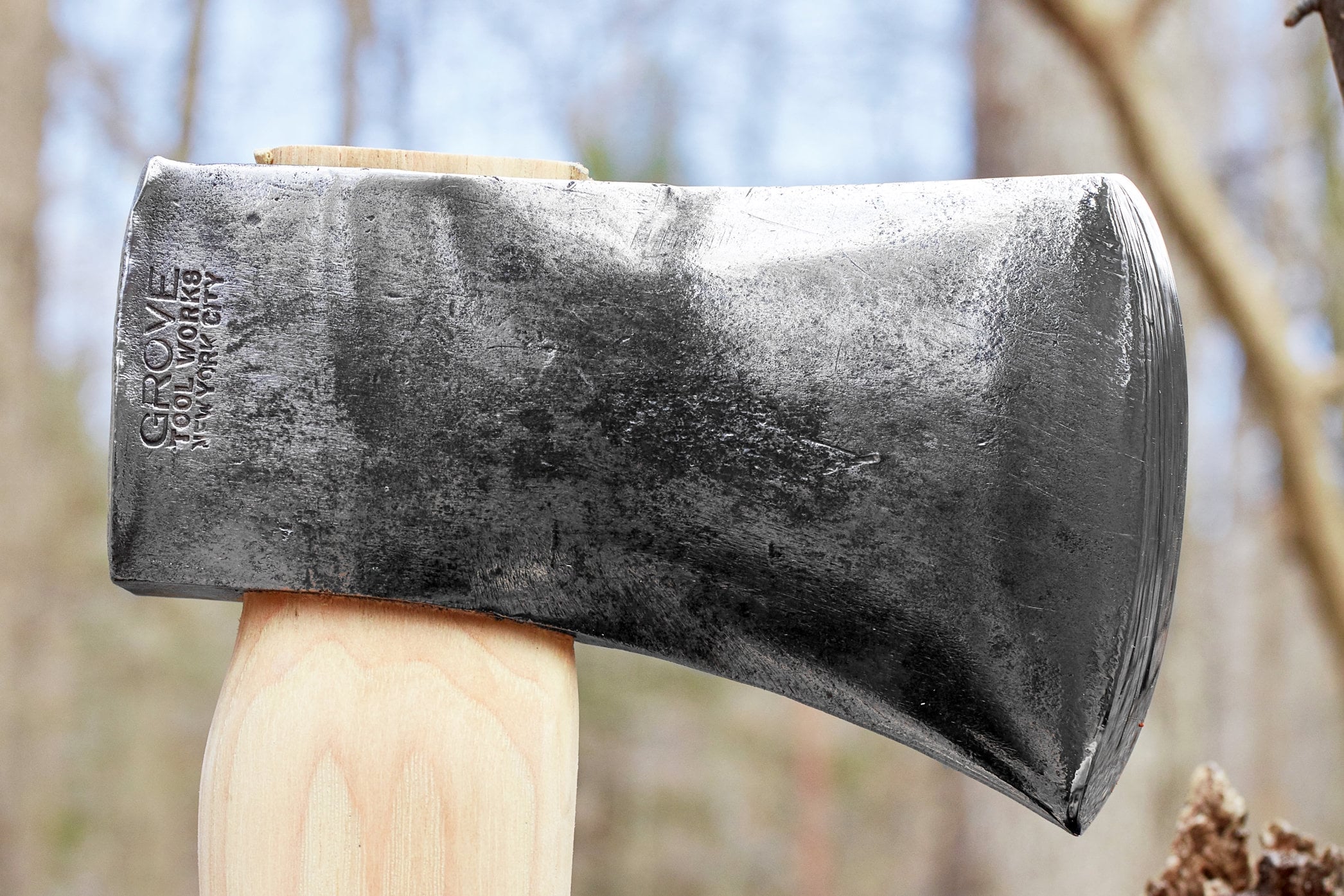 Vintage Hatchet Grove Tool Works New York City with leather sheath and ...