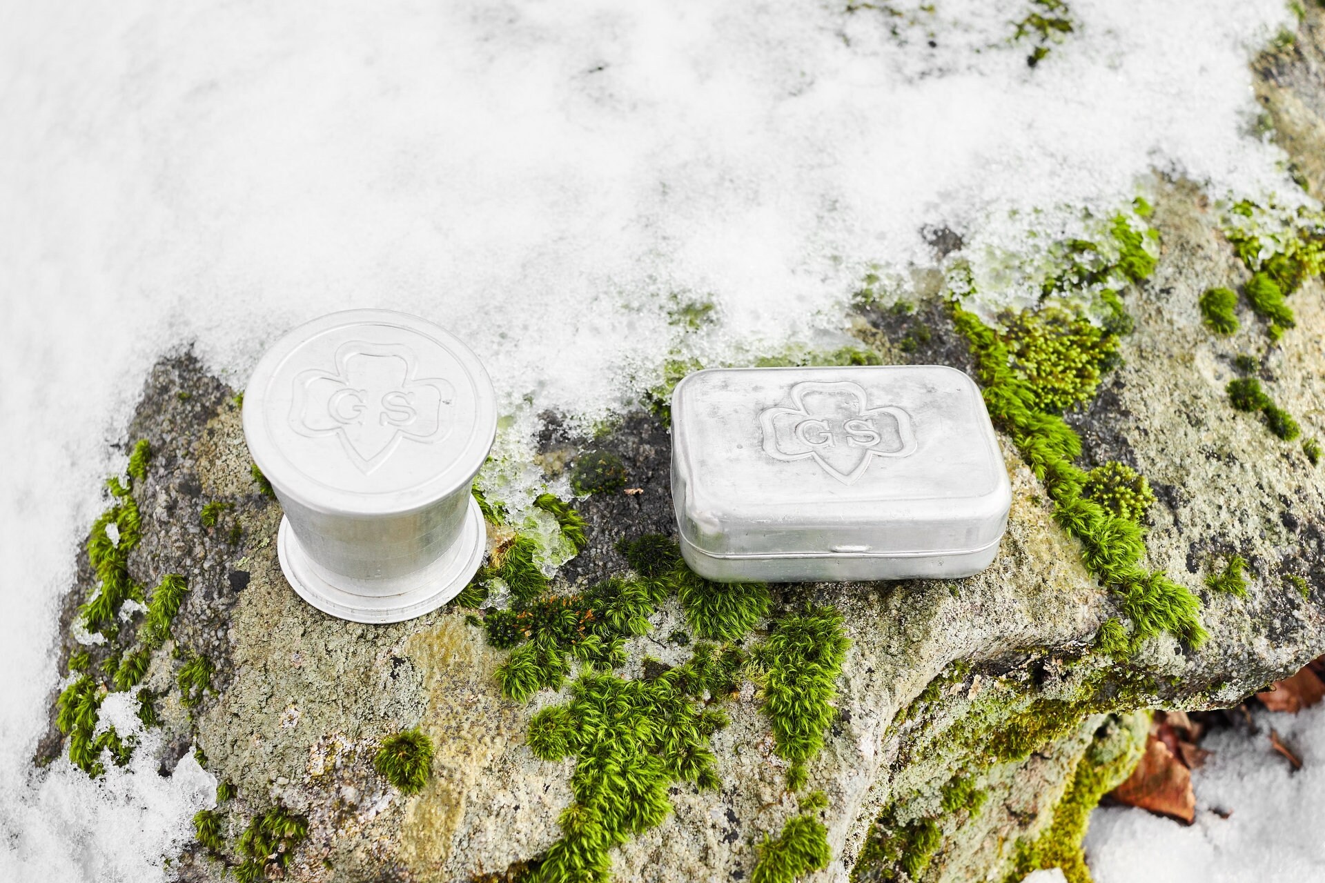 Vintage Girl Scout cup and soap dish