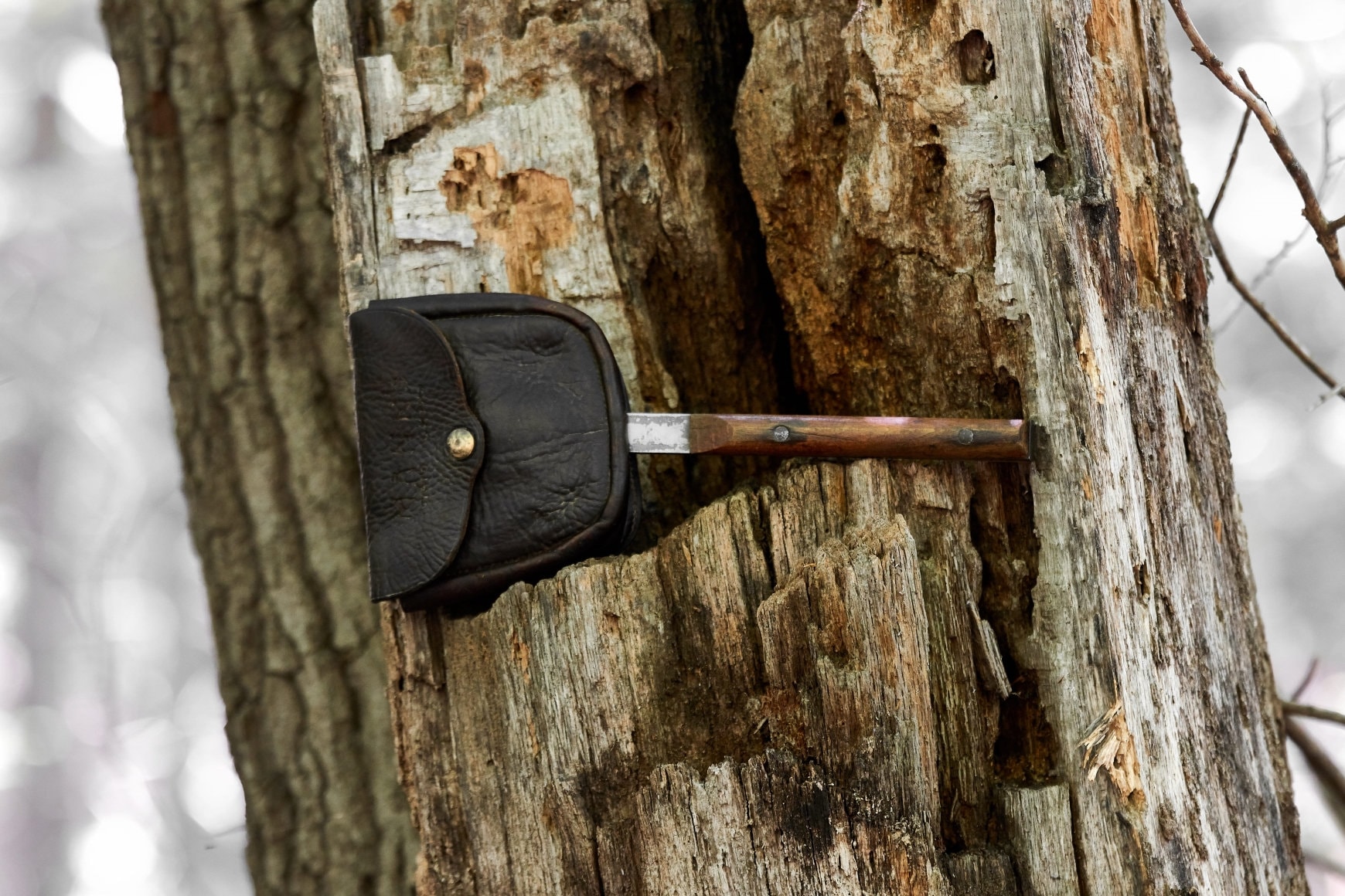 Vintage Crate Hammer from Manns Potato chips with original leather pouch