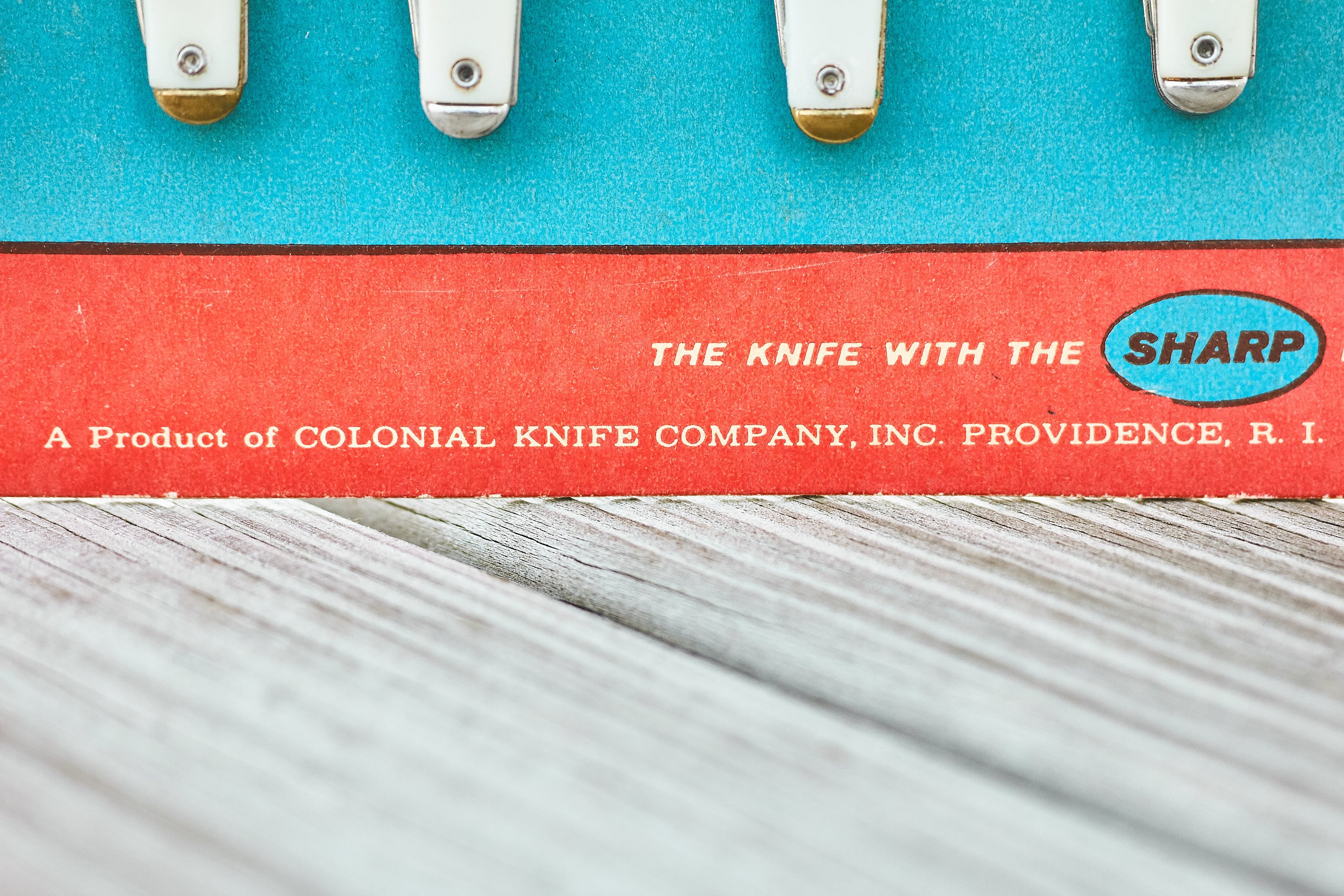 Vintage Point of Sale Display Colonial Key Chain Charm knife Display