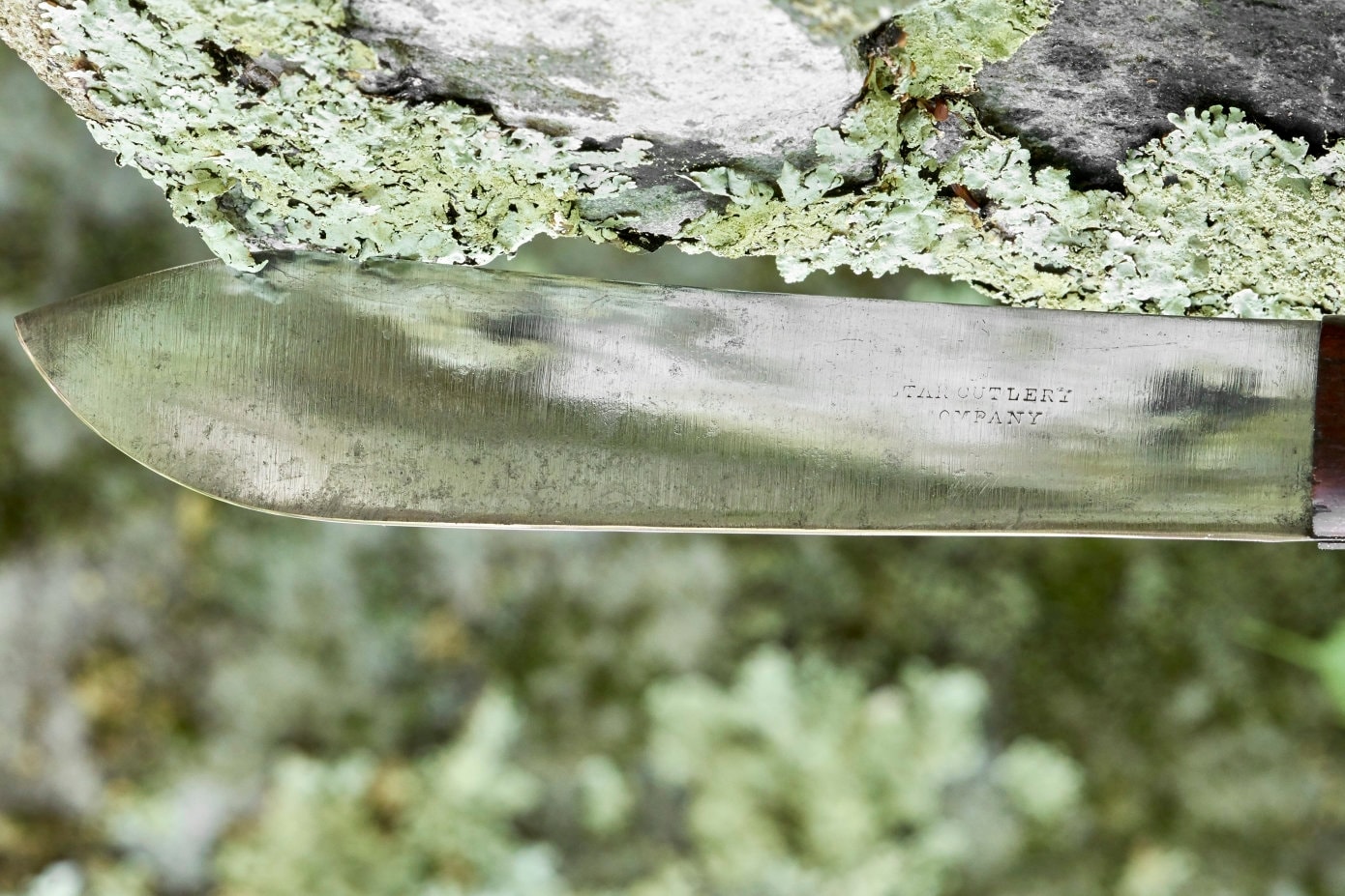 Vintage Star Cutlery Fixed Blade knife with handmade leather sheath