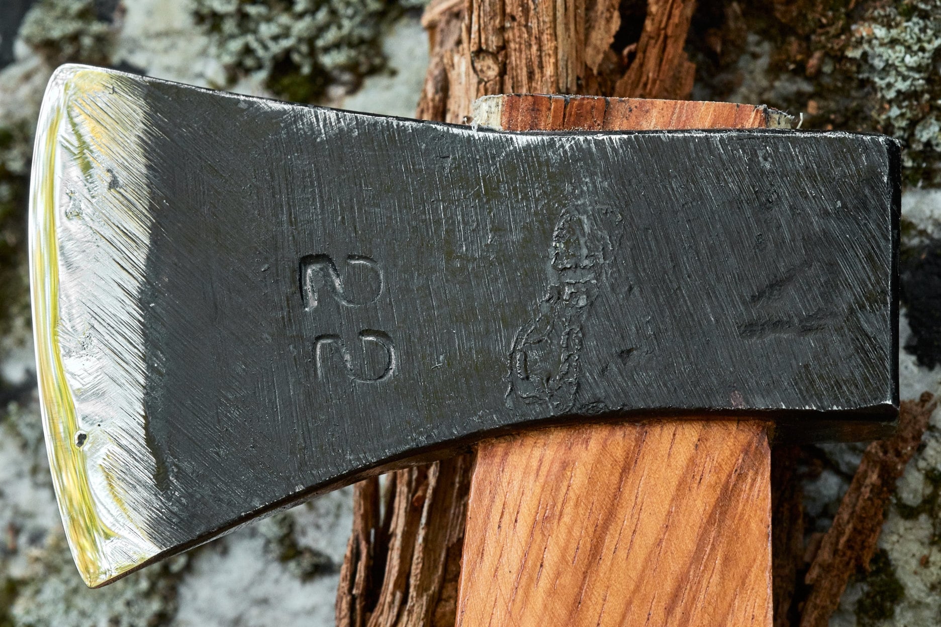 Small hatchet with leather sheath
