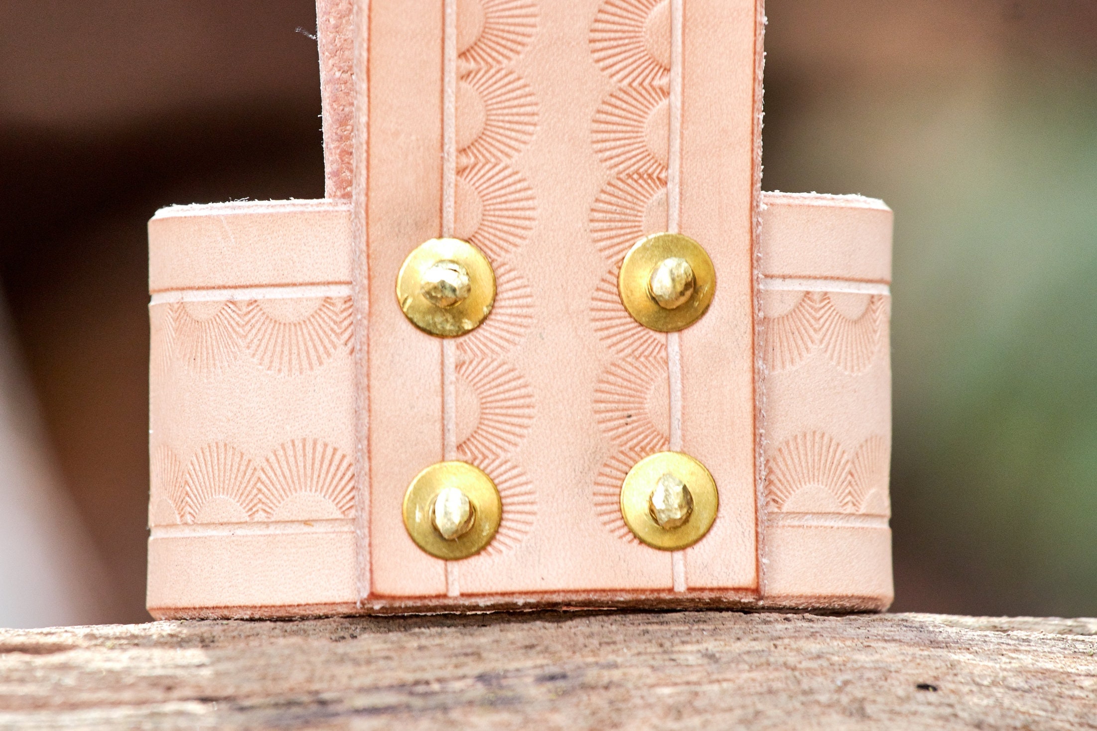 Axe Belt Loop Hand Tooled Leather Axe or Hatchet Belt loop with Brass ...