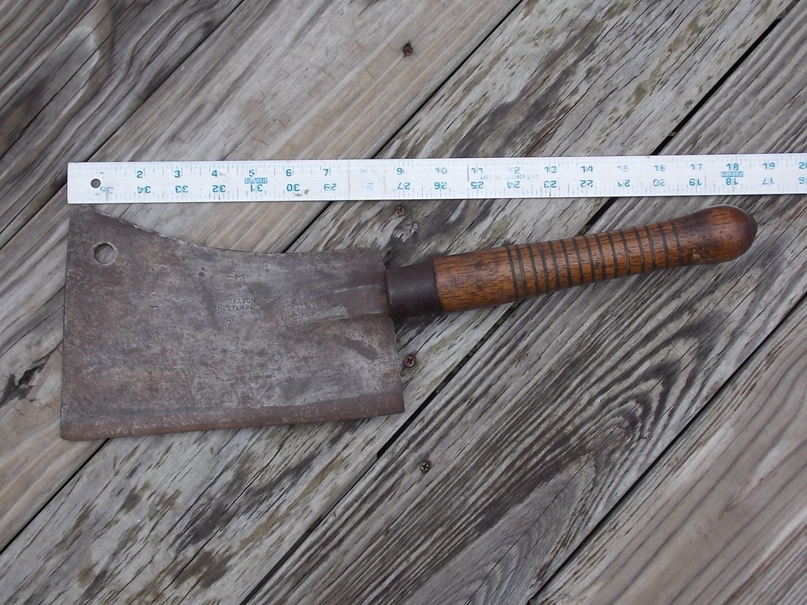 Antique Meat Clever W. M. Beatty and Son cleaver 1839-1882