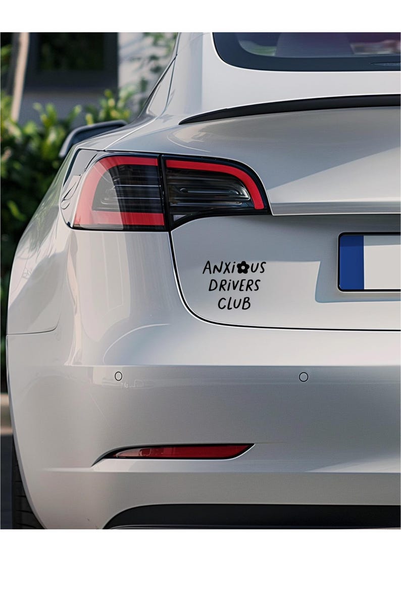 Anxious Driver's Club- Funny Car Decal, Bumper Sticker, Car Mirror ...