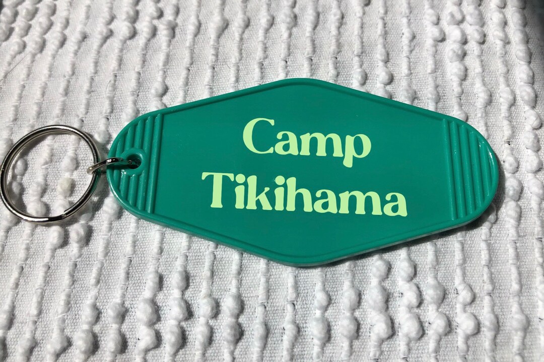 Camp Tikihama, Pysch Retro Motel Keychain, Cute Motel Keychains, Shawn ...