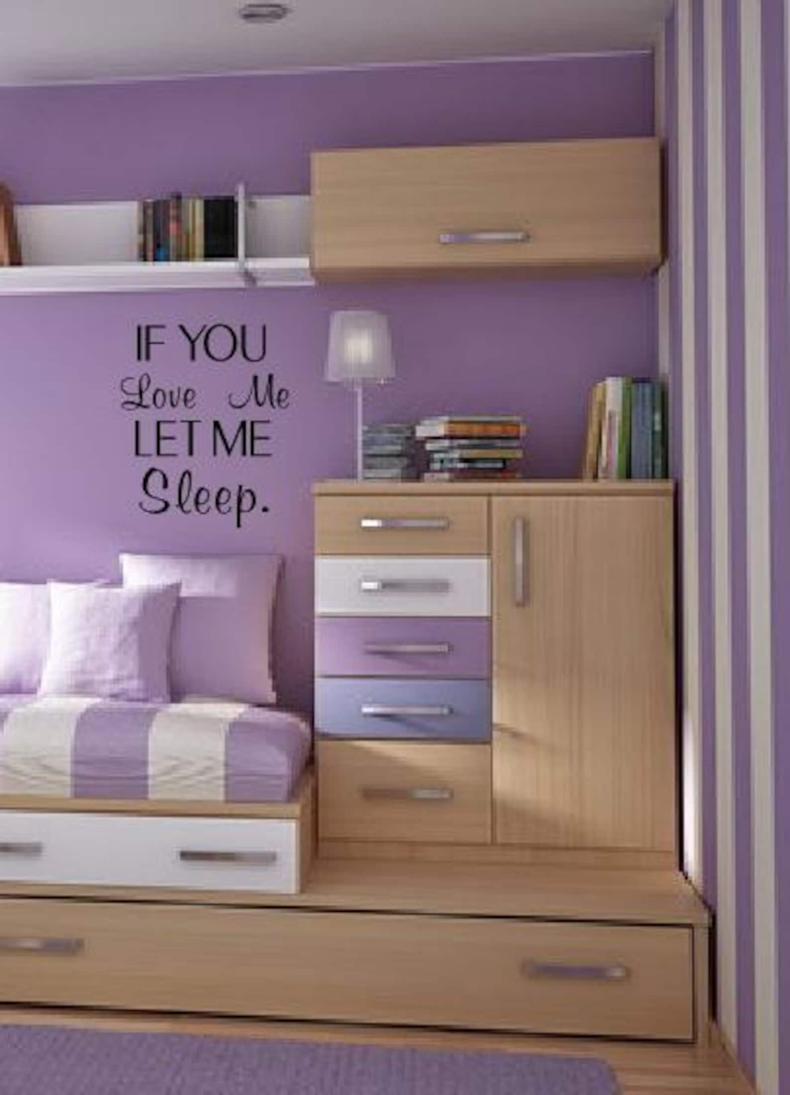 If You Love Me Let Me Sleep Wall Decal - Bedroom Decor - Etsy