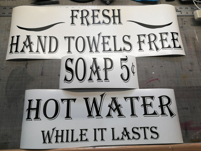 Vintage Bathroom Signs Fresh Hand Towels Free Bathroom Wall | Etsy