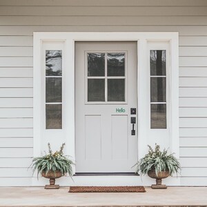 Hello/ Goodbye Door Sign / Hello Door Decal Door Decal Vinyl Lettering ...