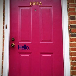 Hello/ Goodbye Door Sign / Hello Door Decal Door Decal - Etsy