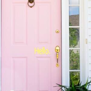 Hello/ Goodbye Door Sign / Hello Door Decal Door Decal - Etsy