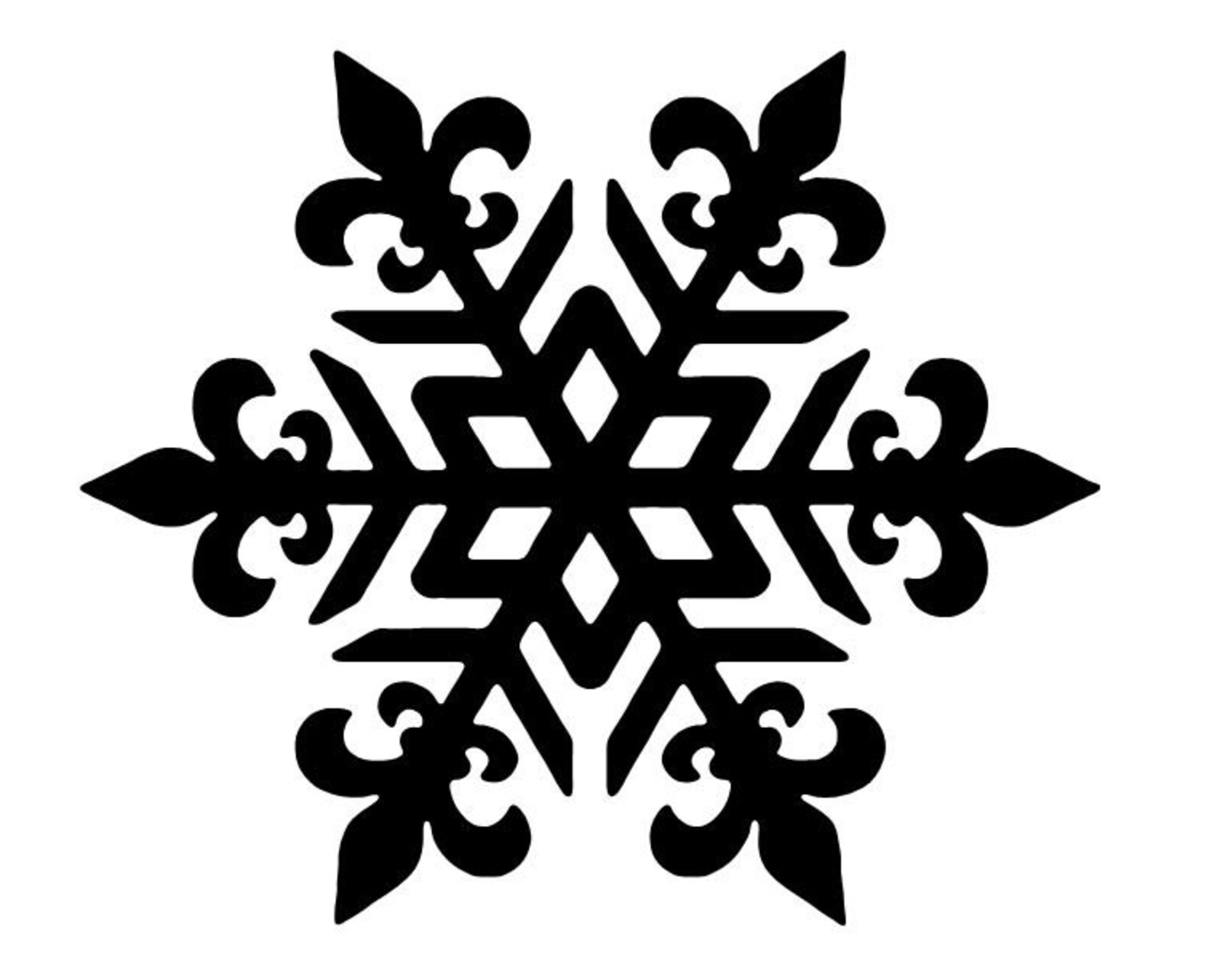 Elegant Snowflake Wall Decal Winter Home Decor Winter - Etsy
