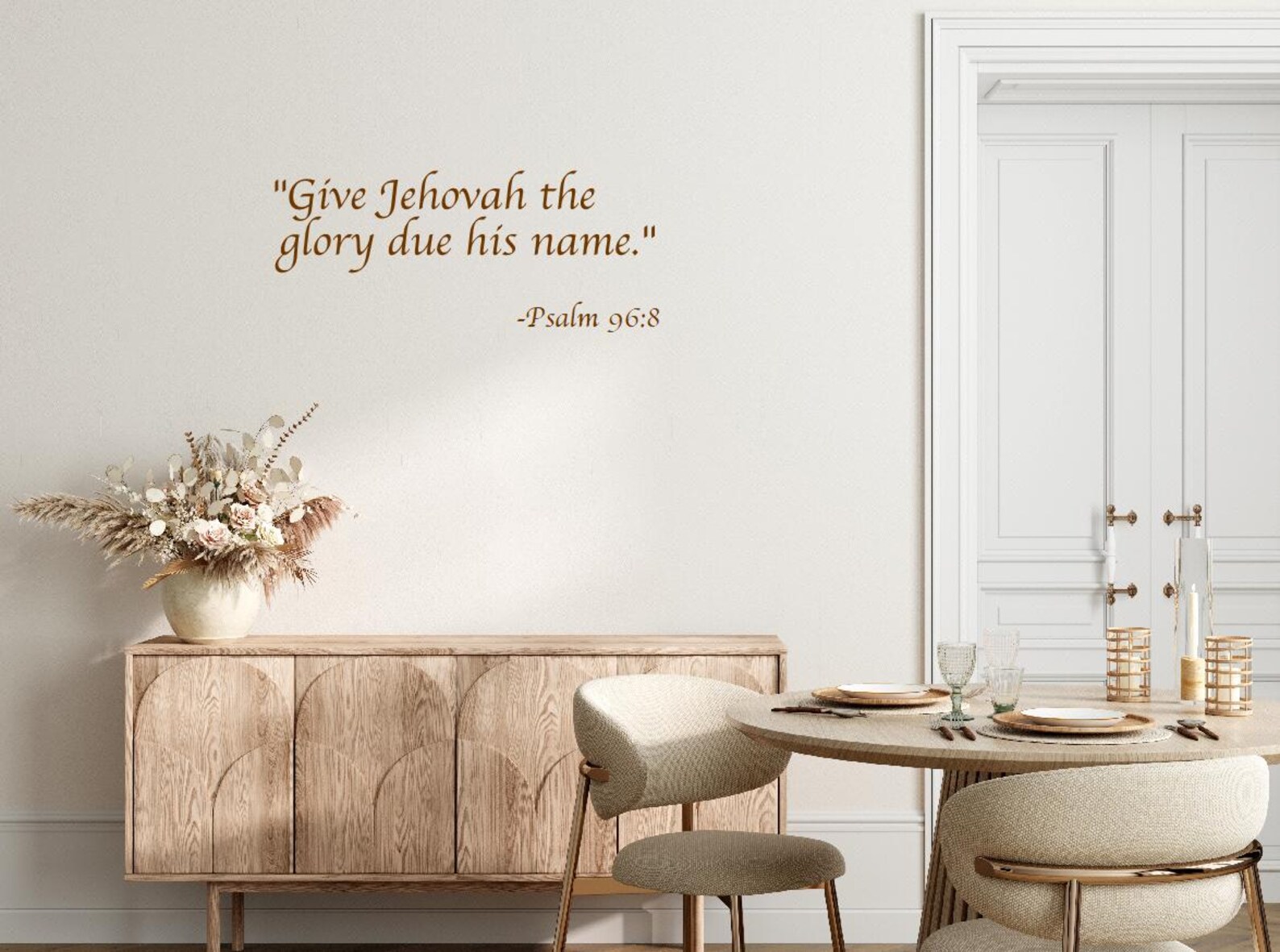 JW 2025 Year Text, Scripture Wall Decal, JW Wall Art, Psalm 96:8, JW ...