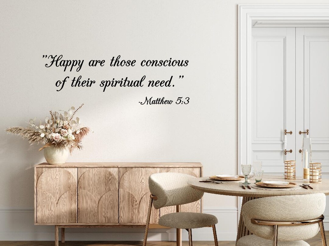 JW 2026 Year Text, Scripture Wall Decal, JW Wall Art, Matthew 5:3, JW ...