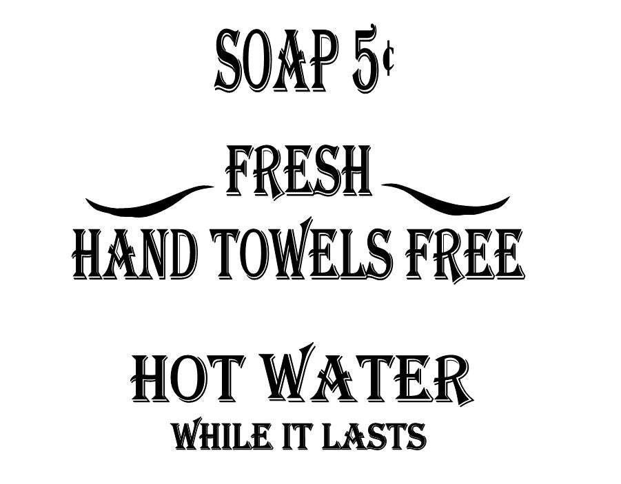 Vintage Bathroom Signs Fresh Hand Towels Free Bathroom Wall | Etsy