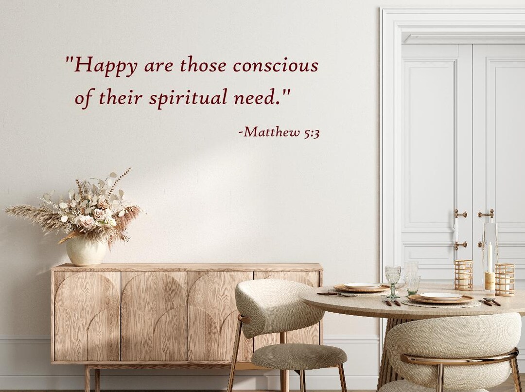 JW 2026 Year Text, Scripture Wall Decal, JW Wall Art, Matthew 5:3, JW ...